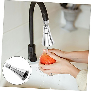 1 Set Booster Faucet Convenient Faucet Head Kitchen Tap Sprayer Sturdy Faucet Extender Jets for Bathtub Kitchen Faucet Extender Faucet Supply Rotated Faucet Head Abs Silver Gadpiparty