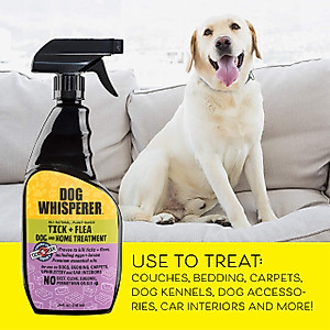 Yaya Organics Dog Whisperer Tick + Flea Home Treatment Spray, Proven Effective, Plant-Based (24 Ounces)