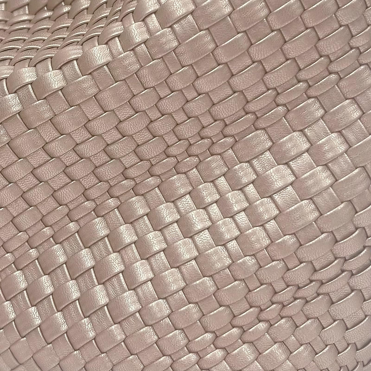 BEVIVID Woven Tote Bag for Women,Woven Bag Purses and Handbags,Hand-Woven Tote Handbag,Woven Shoulder Bag,Woven Leather Handbags Champagne gold