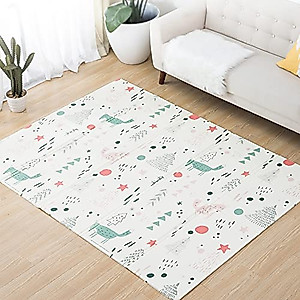 LAITIMIA Baby Play Mat Non Toxic Extra Large Crawling Mat Thick Foam Activity Mat for Babies Anti-Slip Skip Hop Mat for Kids Toddlers Waterproof Tummy Time Mat Portable Playmat for Outdoor Travel Fox