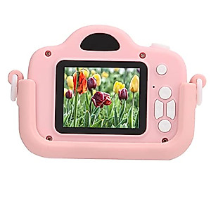 ciciglow Kids Camera, 200W Rear Len 4 x Magnification Removable Silicone Sleeve for Boys&Girls Children Toddler(Pink)