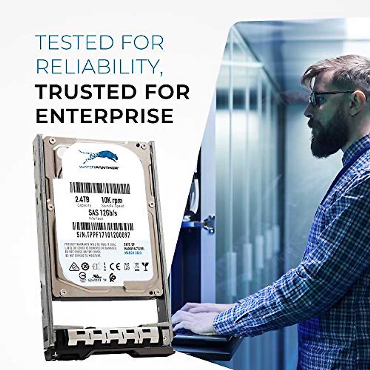2.4TB 10K SAS 12Gb/s 2.5" HDD for Dell PowerEdge Servers | Enterprise Hard Drive in G13 Tray | Compatible with R630 R930 400-AUQX W9MNK 0W9MNK 400-AVBX 09F0N8 9F0N8