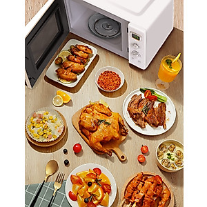 Retro Microwave Oven, SIMOE Compact Microwave Countertop 0.9 cu.ft. 900 W