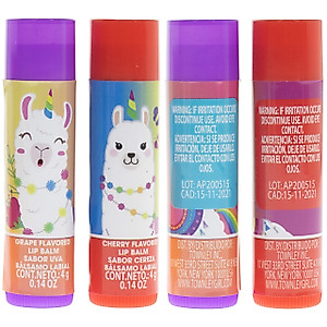 Townley Girl No Drama Llama Makeup Filled backpack Set with 10 Pcs, Including Lip Gloss, Lip Balm, Nail Polish, Nail Stickers, Hair Bows, Flip Up Mirror and More, Ages 3+