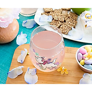 Disney The Aristocats Marie Walking Teardrop Stemless Wine Glass | Holds 20 Ounces