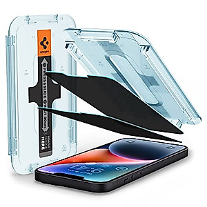 Spigen Tempered Glass Screen Protector Compatible with iPhone 14 Plus/iPhone 13 Pro Max [Privacy / 2 Pack]