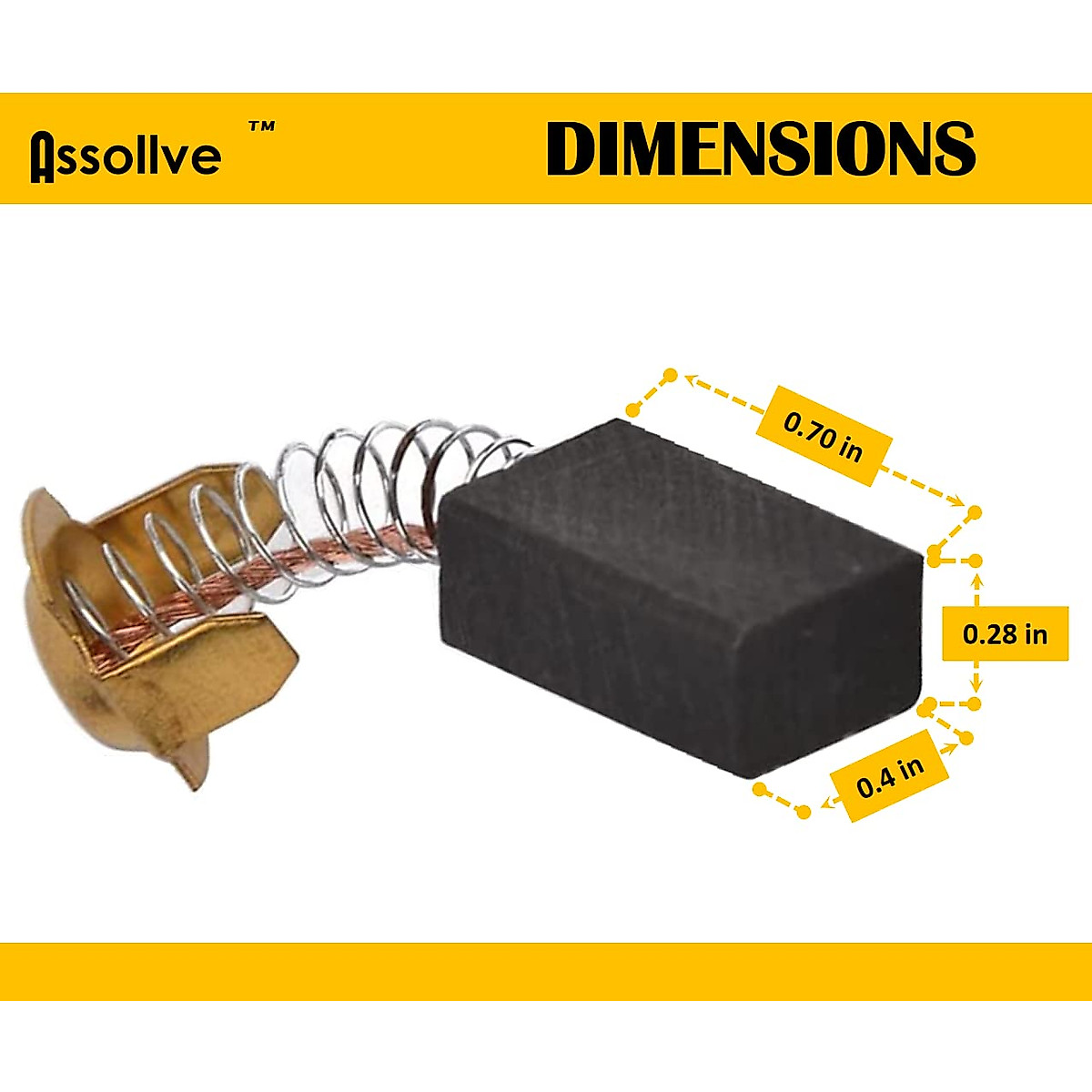8PCS Durable N398321 N088403 Replacement Carbon Brushes Compatible with DWP849, DWP849X, DWP849X-BR, Replace N398321 N088403
