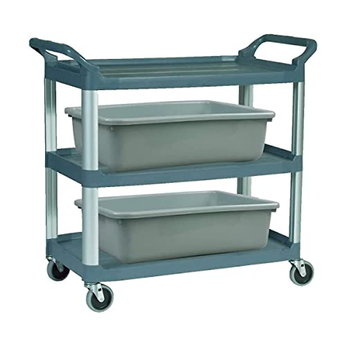 Hespapa 13L Wash Tub Basin, Mint Green Utility Commercial Bus Tub Box, 4 Packs