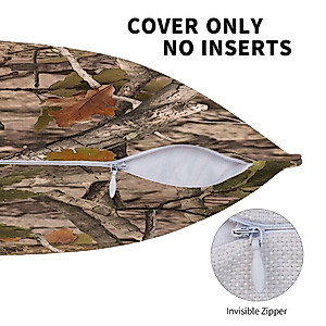 Worltoldb Real Camo Throw Pillow Covers Set of 4 Decorative Soft Linen Fabric Square Cushion Case for Room Bedroom Sofa Car 18x18