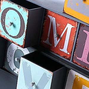 PIBM Stylish Simplicity Shelf Wall Mounted Floating Rack Shelves Iron Art Drawer Letter Combination Cafe,4 Styles, a , 67.5X17.5X17CM