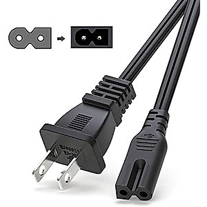 UL Listed 15ft Polarized Power Cord for Bose Wave Soundtouch Music System IV 4 III 3 Radio CD-2000 AWR1-1W CD-3000 2 Prong AC Power Cord Cable Replacement