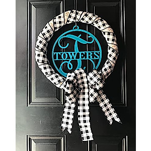 Christmas Plaid Wired Ribbons Gingham Burlap Ribbon，White and Black Wrapping Ribbon Plaid Ribbon for Christmas Decoration Crafts Making