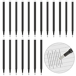 24 Pieces Gel Ink Refills Erasable Gel Refills for Erasable Gel Ink Pens, Fine Point 0.7 mm (Black)