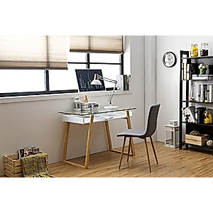 EdgeMod Segovia Glass Top Desk