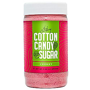 The Candery Cotton Candy Machine and Floss Bundle- Bright, Colorful Style- Sugar Free Candy, Sugar Floss, for Birthday Parties - Includes 5 Floss Sugar Flavors 12oz Jars and 50 Paper Cones & Scooper