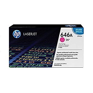Original HP 646A Magenta Toner Cartridge | Works with HP Color LaserJet Enterprise CM4540 MFP Series | CF033A