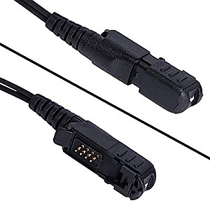 Klykon 2-Wire Covert Acoustic Tube Surveillance Earpiece Headset Mic PTT Kit for Motorola XPR3500e XPR3000 XPR3300 XPR3300e XPR3500 Two Way Radio Walkie Talkie