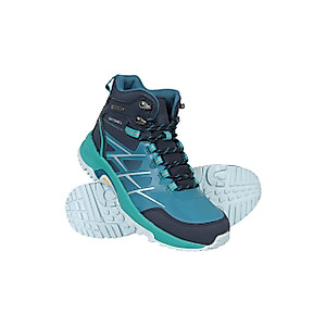 Mountain Warehouse Rockies Extreme Womens Waterproof Vibram Walking Boots Blue Womens Shoe Size 7 US