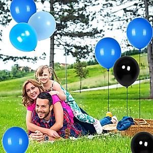 60 Pcs Birthday Decorations, Royal Blue and Black Balloons, 12 Inch Latex Balloons Party Supplies for Boys Birthday Baby Shower Game Birthday Wedding Bridal Shower Party Decorations (11-LH)