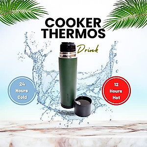 COOKER Thermos Bottle with mug 25 Oz, Coffee Thermos for Hot Drinks, Double Insulated Bottles, Sports Hot Thermos for Coffee,Water Bottle for Baby, Thermal Bottles, Hot Water Thermos