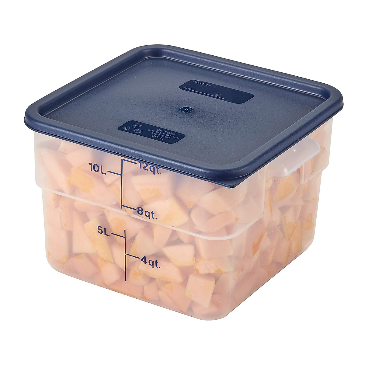 Cambro (12SFSPP190) 12 qt Polypropylene Food Storage Container - CamSquare®