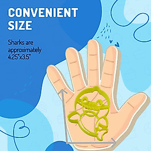 INSPIRED BY BABY SHARK COOKIE CUTTERS. Baby, Mommy And Daddy Shark Family Cartoon Characters Cookie Cutters In A Convenient Bundle (3 Pack)