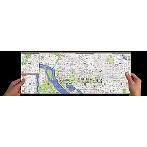 StreetSmart Washington DC by VanDam -- Laminated City Street pocket map with all museums, sights, monuments, government buildings and hotels plus Metro Map, 2021 Edition Map