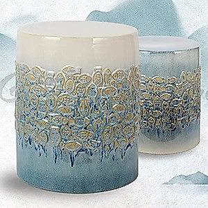 JCAKES Modern and Simple Ceramic Stools, Antique Ceramic Drum Stools with Furnishings, and Rich Stools Every Year. (Size : B)