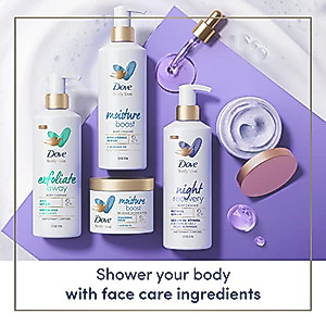 Dove Body Love Body Polish Night Recovery 3 Count for Dry, Worn-Down Skin, Body Scrub with Retinol and Botanical Oils for Silky, Smooth Skin 12 oz