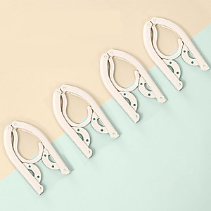 12Pcs Travel Hangers Thin and Light Portable Plastic Foldable Hangers Folding Clothes Hangers for Business Trip Travel, Space Saving Clothes Hangers