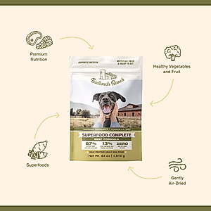 BADLANDS RANCH - Superfood Complete, Air-Dried Adult Dog Food - High Protein, Zero Fillers, Superfood Nutrition by Katherine Heigl (64 oz., Beef Formula)