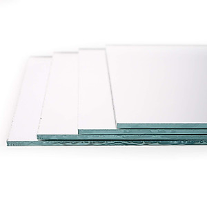 Suwimut 50 Pack Square Glass Mirror Tiles, 4x4 Inch Small Square Decorative Glass Mirrors for Table Centerpieces, Crafts, Wall, Mosaics, DIY Home Projects, Decorations, Arts and Crafts Supplies