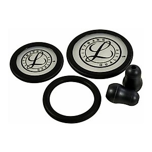 3M Health Care MMM 40016 Littman Stethoscope Spare Parts Kit for Classic III, Includes Small Snap Tight Soft-Sealing Eartips, Black (Pack of 10)