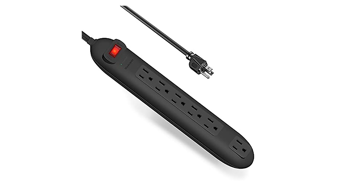 Manymax Power Strip Surge Protector with 6 Outlets and Wall Mount