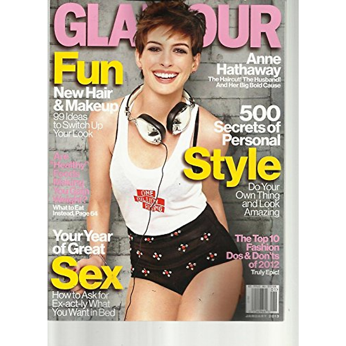 GLAMOUR, JANUARY, 2013 (99 IDEAS TO SWITCH UP YOUR LOOK) YOUR YEAR OF GREAT SEX