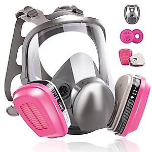VOCITXI Full Face Respirator Mask - 6800 Reusable Gas Mask Anti-fog with 60921 Filters Prevent Dust Fumes Vapors Widely Used for Painting, Sanding, Polishing, Spraying and Other Work Protection