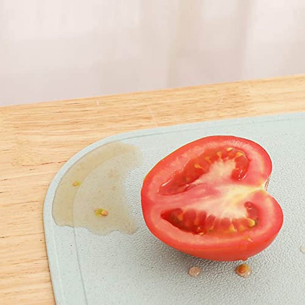 MMOOCO Chopping Board, Kitchen Chopping Handle Tool Household Wooden Chopping Board Meat Deli Square Cooking Baking Vegetables Meat (Color : Green)