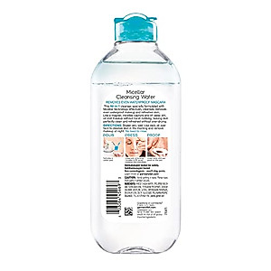 Garnier SkinActive Micellar Water For Waterproof Makeup, Facial Cleanser & Makeup Remover, 13.5 fl. oz, 1 count (Packaging May Vary)