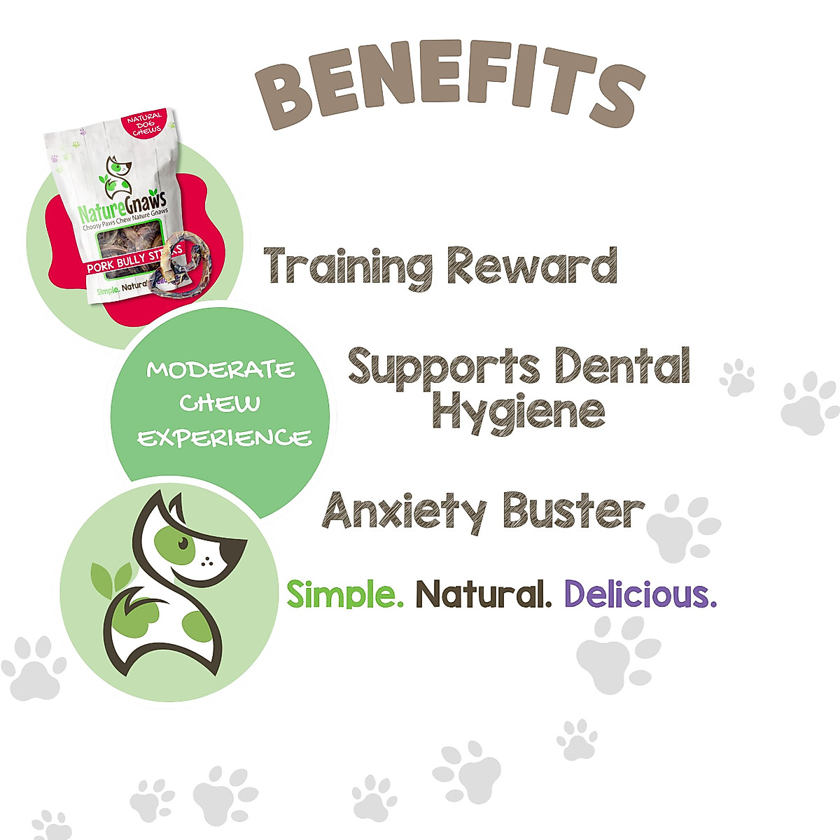 Nature Gnaws Pork Bully Stick Pretzels for Dogs 4-5" (15 Count) - Long Lasting for Light Chewers and Small Dogs - Natural Bacon Dog Chew Treats - Rawhide Free