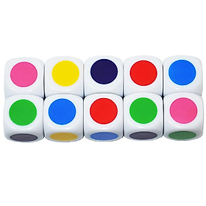 SmartDealsPro Set of 10 16MM Blank on Each Face D6 Six Sided Dice Teaching Plastic Cubes for Education Classroom Teaching Mathing