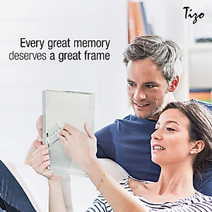 TIZO Design Vertical 5x7 Lucite Picture Frame, Durable 1 Inch Thick Clear Lucite & Magnetic Closures, Elegant & Practical Boutique Quality Photo Frame (Multiple Colors Available)