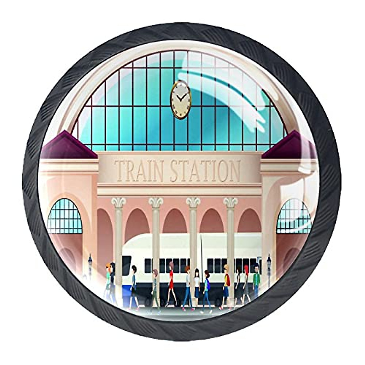 Kitchen Cabinet Knobs Pulls Crystal Glass for Kitchen Furniture, Kids Room DIY Cabinet Knobs 4 PCSTRAIN STATTON