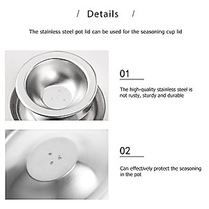 DOITOOL Stainless Steel Cover Bowl- 6.3in Small Universal Lid for Pots- Reusable Mini Pan Lid Bowl Covers with Handle for Pot and Pans