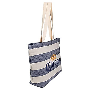 20" Corona Striped Beach Bag