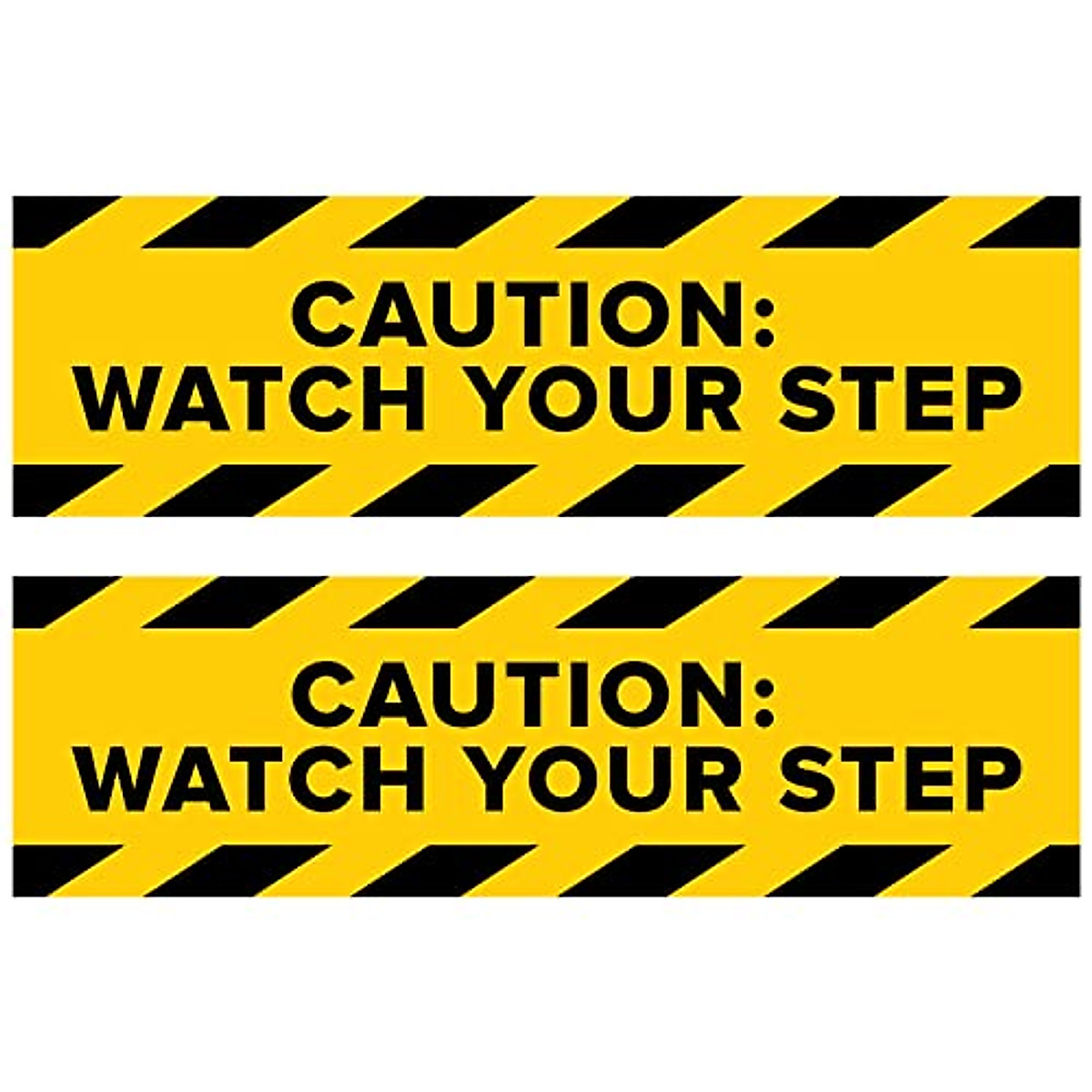 Caution Watch Your Step Sticker Signs (Pack of 2) | Workplace Safety Caution Wet Floor