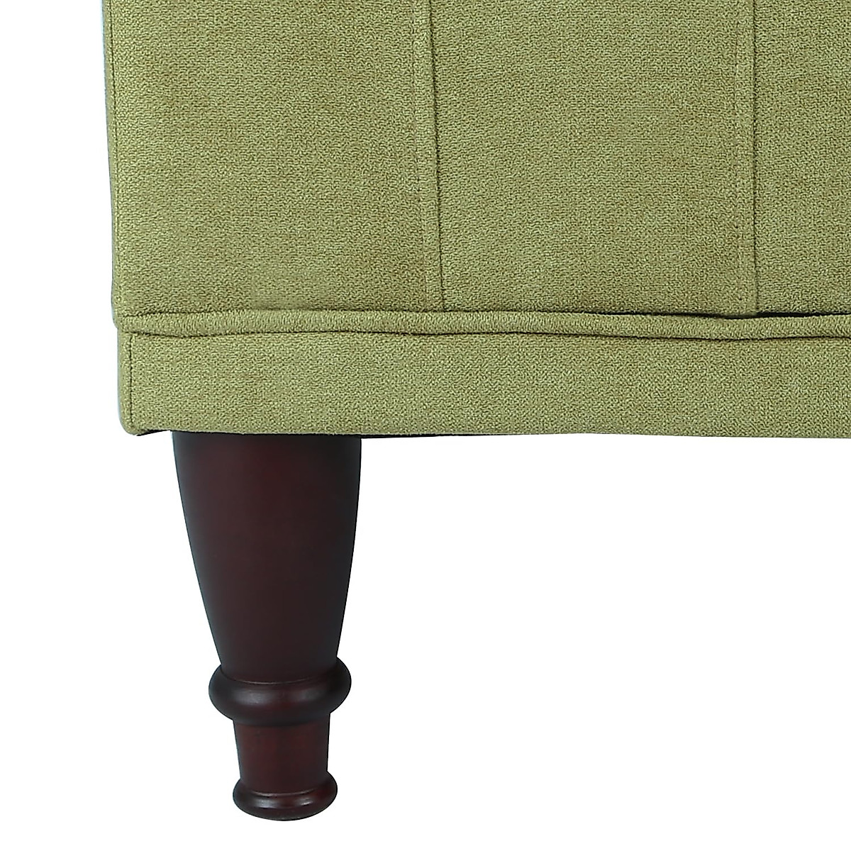 Homebeez Home Decor Ottoman,41.9 Inch Tufted Storage Bench Rectangular Footrest Stool for Entryway, Living Room and Bedroom, Green