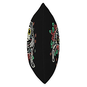 Sugar Skull Decor Halloween Day Of The Dead Gift Sugar Skull Pug Dia De Los Muertos Halloween Dog Mexican Throw Pillow, 16x16, Multicolor