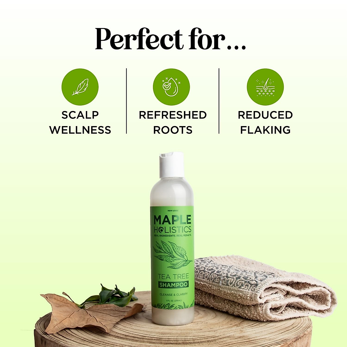 Clarifying Shampoo for Build Up & Oily Hair - Tea Tree Shampoo for Men and Women with Rosemary Essential Oil for Oily Hair and Scalp - Color Safe Vegan Sulfate Silicone & Paraben Free (8 Fl Oz)