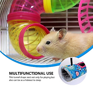 POPETPOP Cage Playing for Sleeping Swing Ferret Rat Pet Nest House Tunnel- Small Hanging Flannel Rabbit Accessories Toy Glider Pig Guinea Bag Bed Squirrel