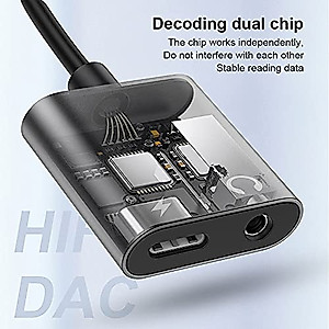 MOSWAG 2in1 USB C to 3.5mm Audio Adapter with Type C PD 18W Charging for Audio Stereo USB C to 3.5mm Headphone Jack Adapter Compatible with Samsung S20 S20 Ultra/Google Pixel 5 4 4 XL 3 3 XL